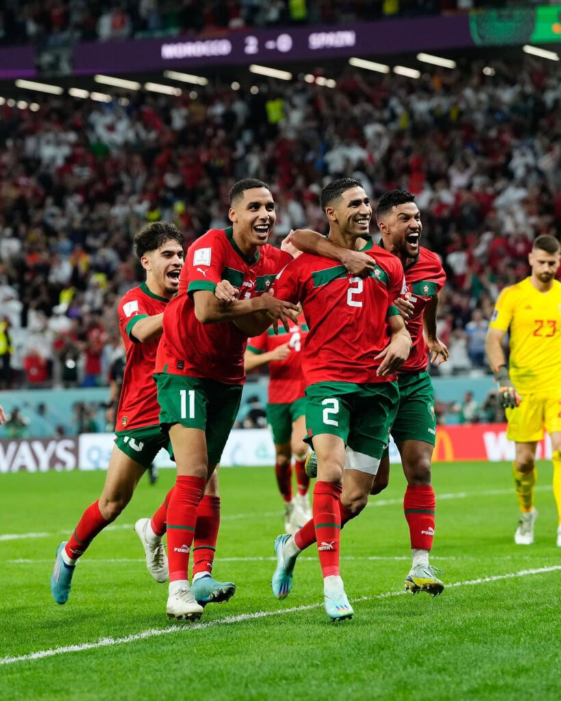 Marrocos faz história ao chegar pela primeira vez nas quartas
